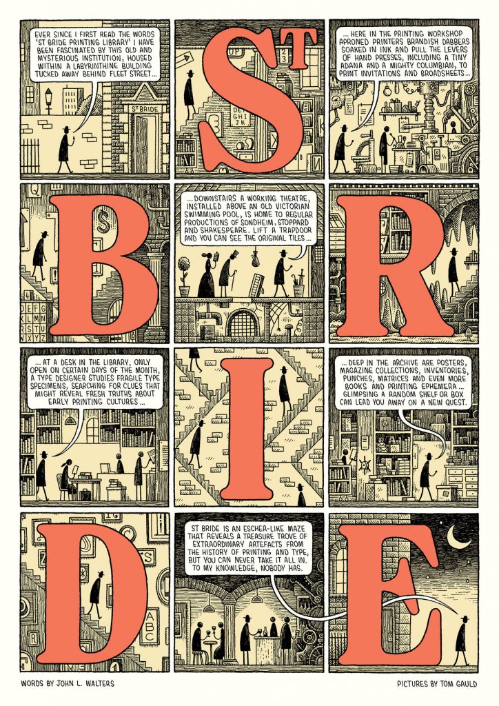 Tom Gauld & John L. Walters St. Bride Library Poster – The Casual Optimist